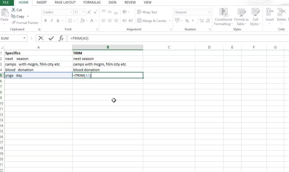 How To Delete Spaces In Microsoft Excel